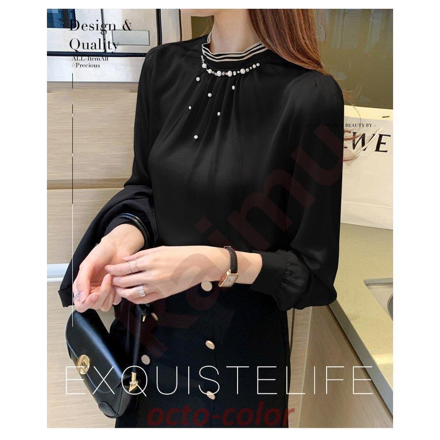 ブラウス レディース きれいめ 40代 春夏秋新作 オシャレブラウス 白シフォンシャツ 長袖トップス パフスリーブブラウス 大人 通勤 ゆったり シャツ30代 50代 :oc-0520 ...