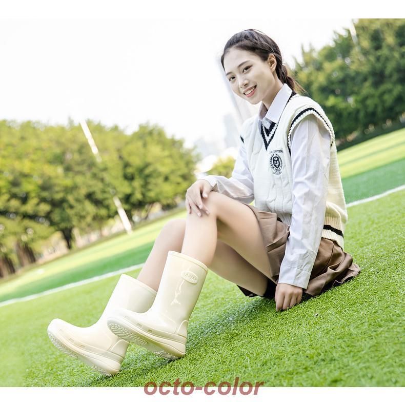 レインブーツ レディース レインシューズ ロング 丈長靴 雨 雨具 レイングッズ ガーデニング :oc-0523-05wm454:octo-color - 通販 - Yahoo!ショッピング