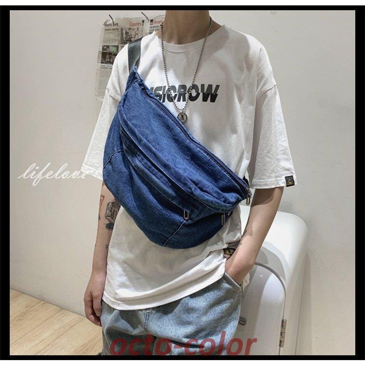 ショルダーバッグ レディース 斜めがけ 軽い デニムバッグ ボディバッグ おしゃれ 韓国 大学生 ウエストポーチ ウエストバッグ スポーツ 旅行 登山 散歩 :oc-0610-06bag5 ...