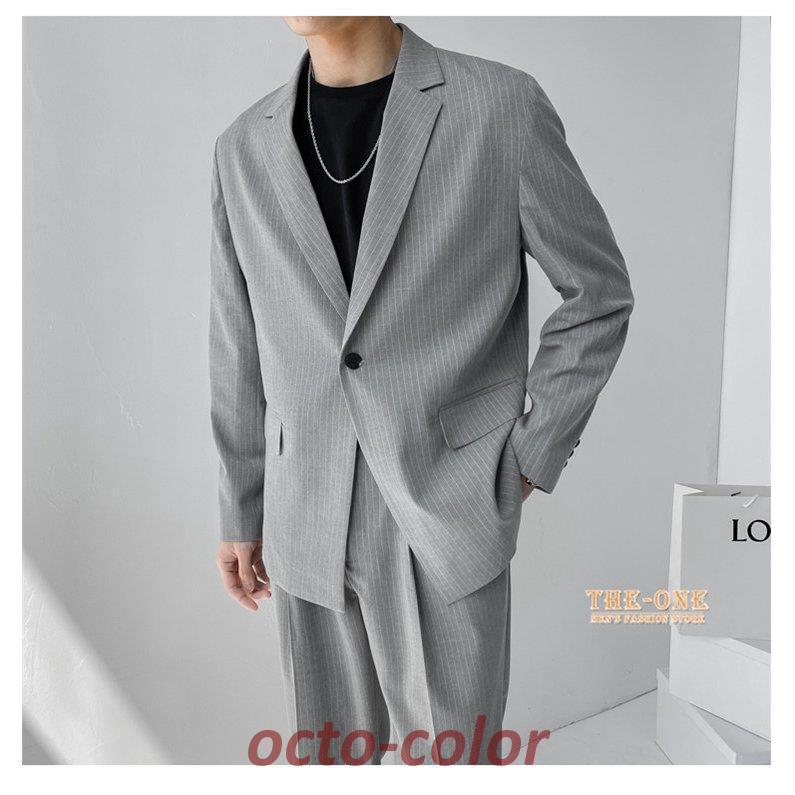 スーツ メンズ ストライプ ビジネススーツ 2点セット 春秋 ダブル