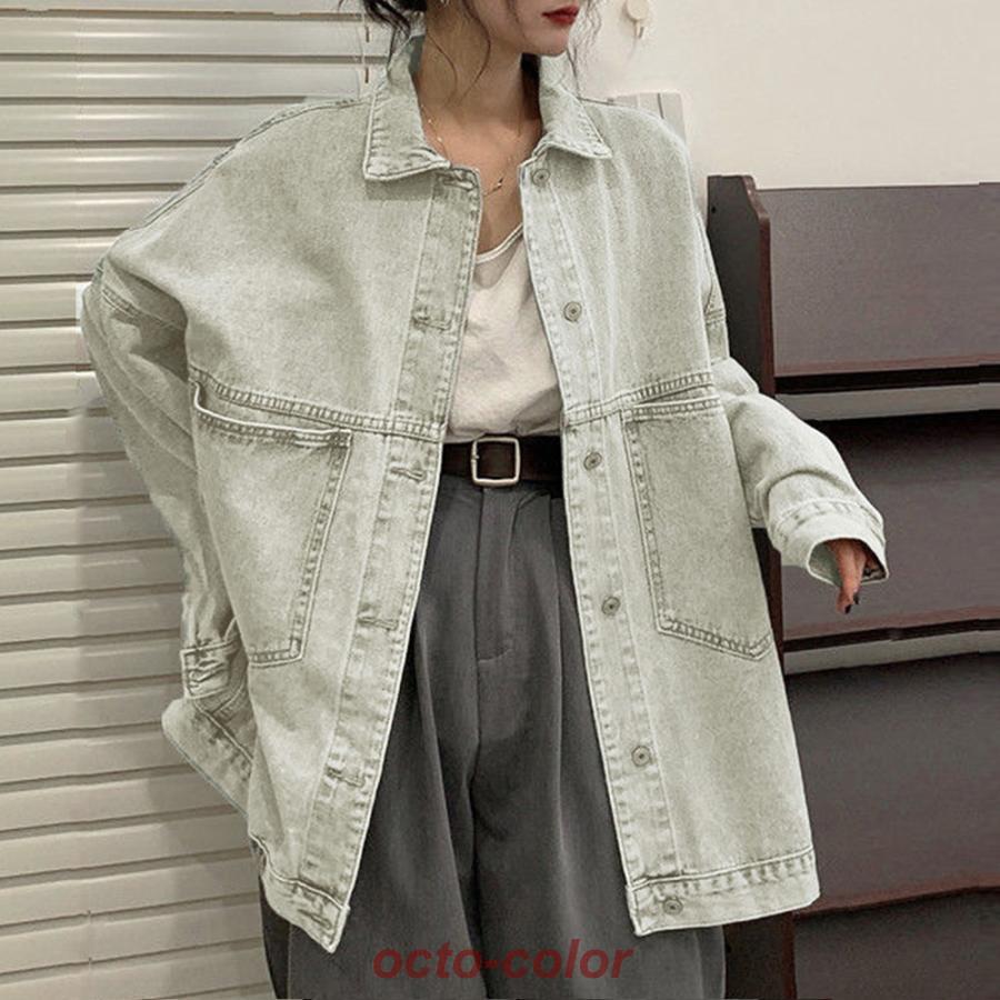 デニムジャケット レディースGジャン韓国 : octo-color - 通販 - Yahoo!ショッピング
