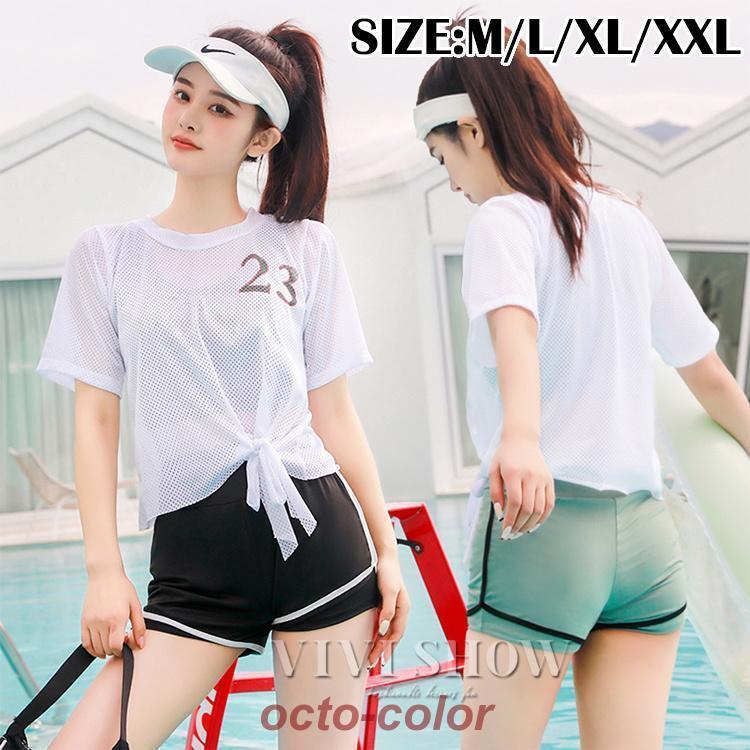 水着 レディース おしゃれ セパレートラッシュガード 体型カバー フィットネス ママ 水着ミセス ビキニ UVカット 紫外線対策 ショートパンツ海 : octo-color - 通販 ...