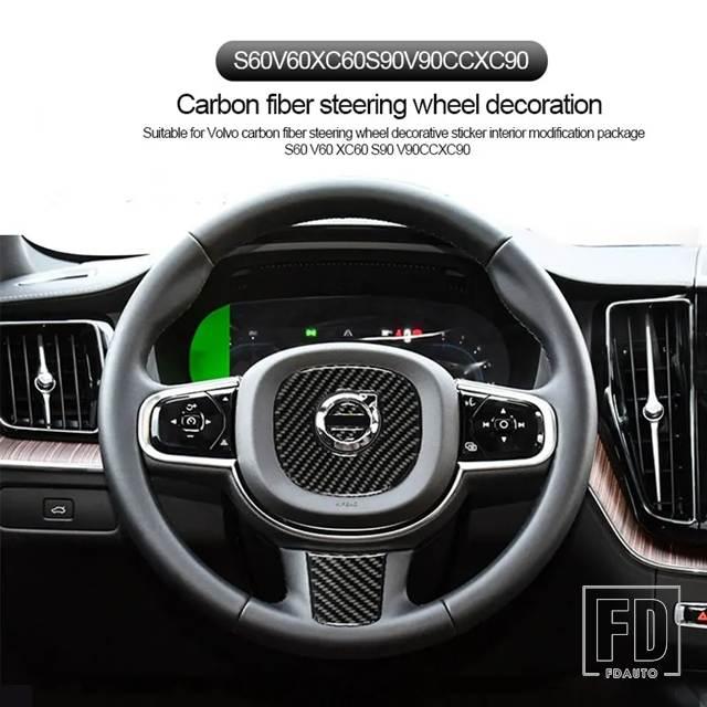 ボルボカーボンステアリングホイール装飾ステッカーインテリア S60 V60 XC60 S90 V90CC XC90 カーアクセサリー : FDオート - 通販 - Yahoo!ショッピング