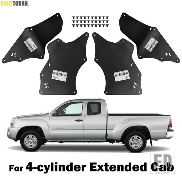 4 個トヨタタコマ 2005-2015 2.7L 気筒フロントスプラッシュシールドフェンダーライナーエプロンシールプロテクター 53883 ...