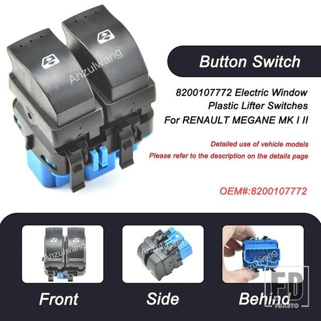 8200107772 電動窓プラスチックリフタースイッチルノーメガーヌ MK I II SCENIC GRAND 交換部品 : 自動車部品 ...