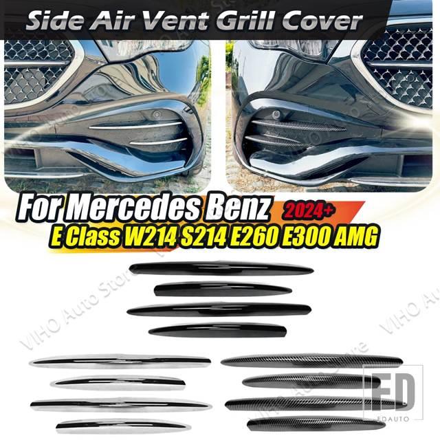 メルセデスベンツ E クラス W214 S214 E260 E300 AMG ライン 2024 2025 フロントフォグランプグリルグリルカナードスポイラーカバーステッカー : 自動車部品 ...