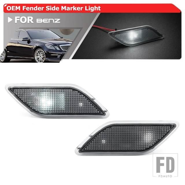 【並行輸入品】ベンツ W212 Eクラス E300 E350 E550 E63 AMG セダン ワゴン 2010-2013 ホワイト OEM サイドマーカーライト オートフェンダーフレアランプ ...