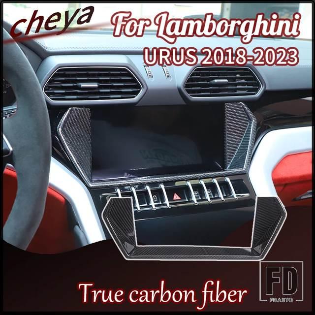 CHEYA トゥルーカーボン カーセントラルコントロールナビゲーションフレームカバーステッカー ランボルギーニ URUS 2018-2023 ...