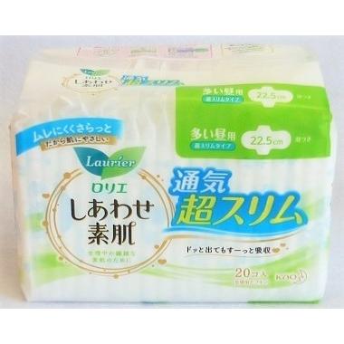 ♪ロリエ しあわせ素肌 超スリム 多い昼用 羽つき 22.5 20個入り 翌日配達「あすつく」対象商品（休業日を除く） : おださく - 通販 ...
