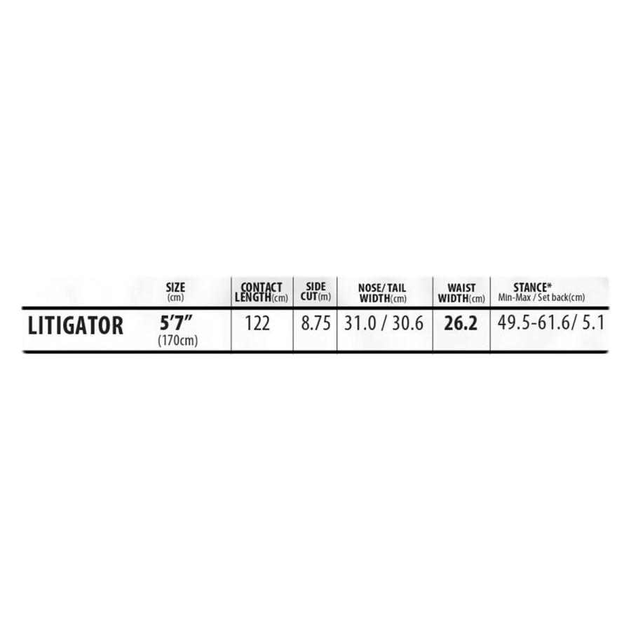 LIB TECH 正規品 リブテック スノーボード LITIGATOR 5'7" ディレクショナル フリーライド パウダーボード ...