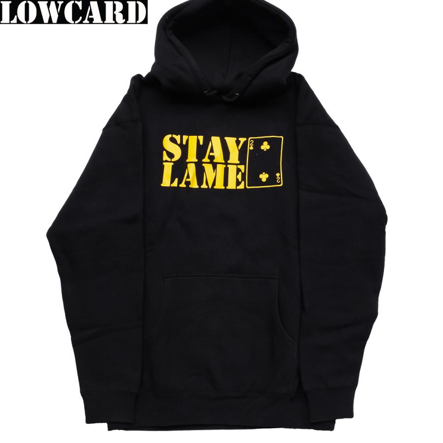 LOWCARD STAY LAME HOOD black ローカード スウェットパーカー プルオーバー : ODDBALL SKATE ...