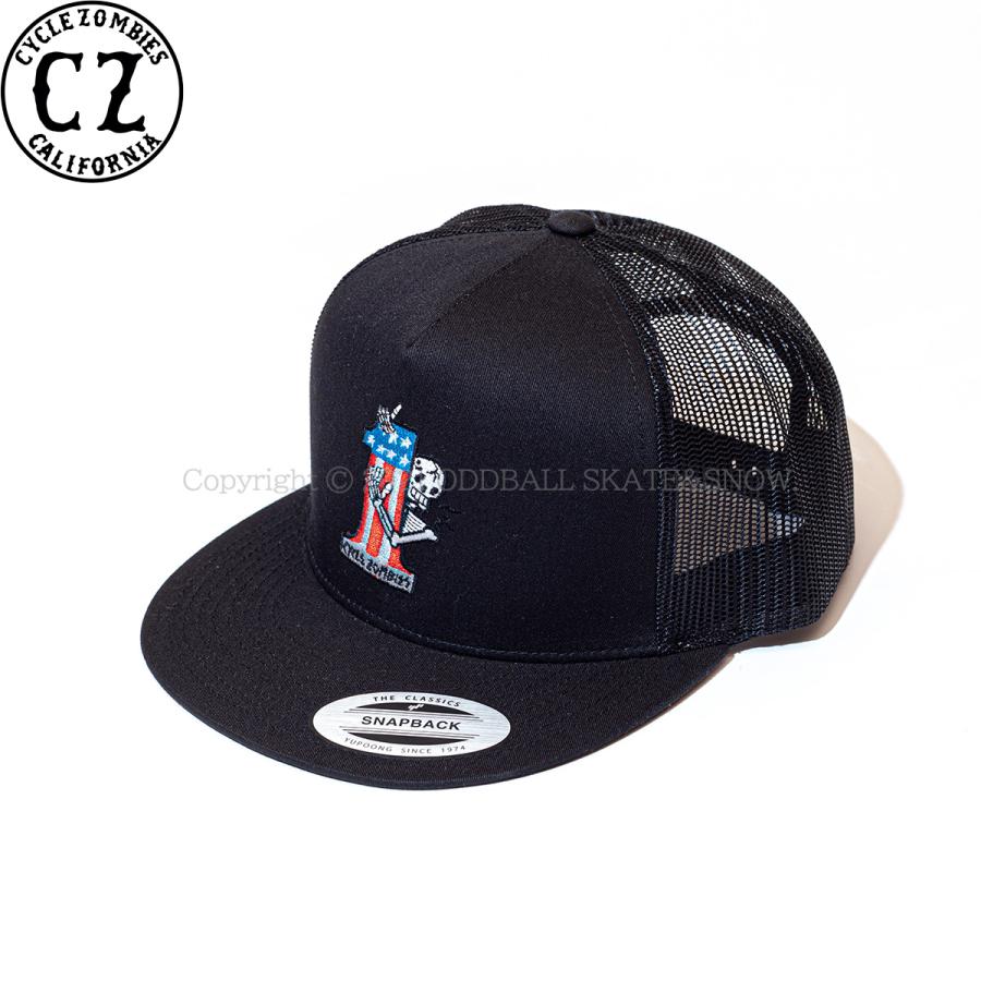 CYCLE ZOMBIES LAST PLACE TWILL TRUCKER HAT Black サイクルゾンビーズ メッシュキャップ ...