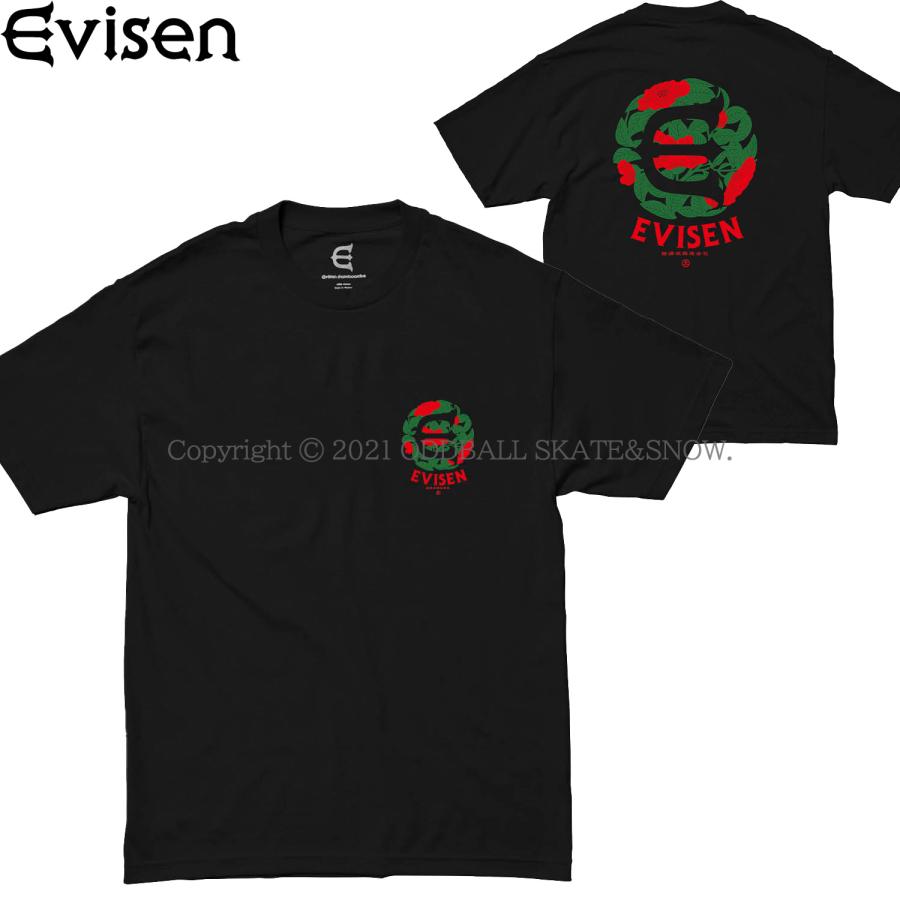 Evisen Skateboards EVISEN TSUBAKI LOGO S/S TEE Black エビセン Tシャツ ...