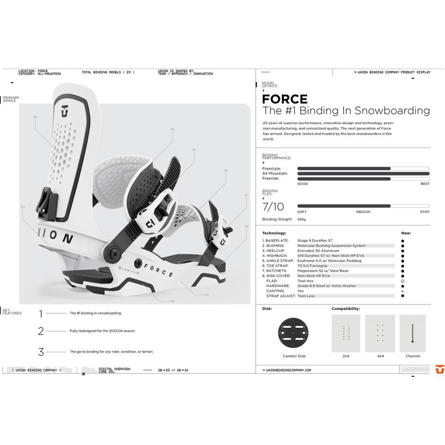 UNION BINDING 23-24 BINDINGS FORCE Orange Mサイズ ユニオン バインディング フォース ...