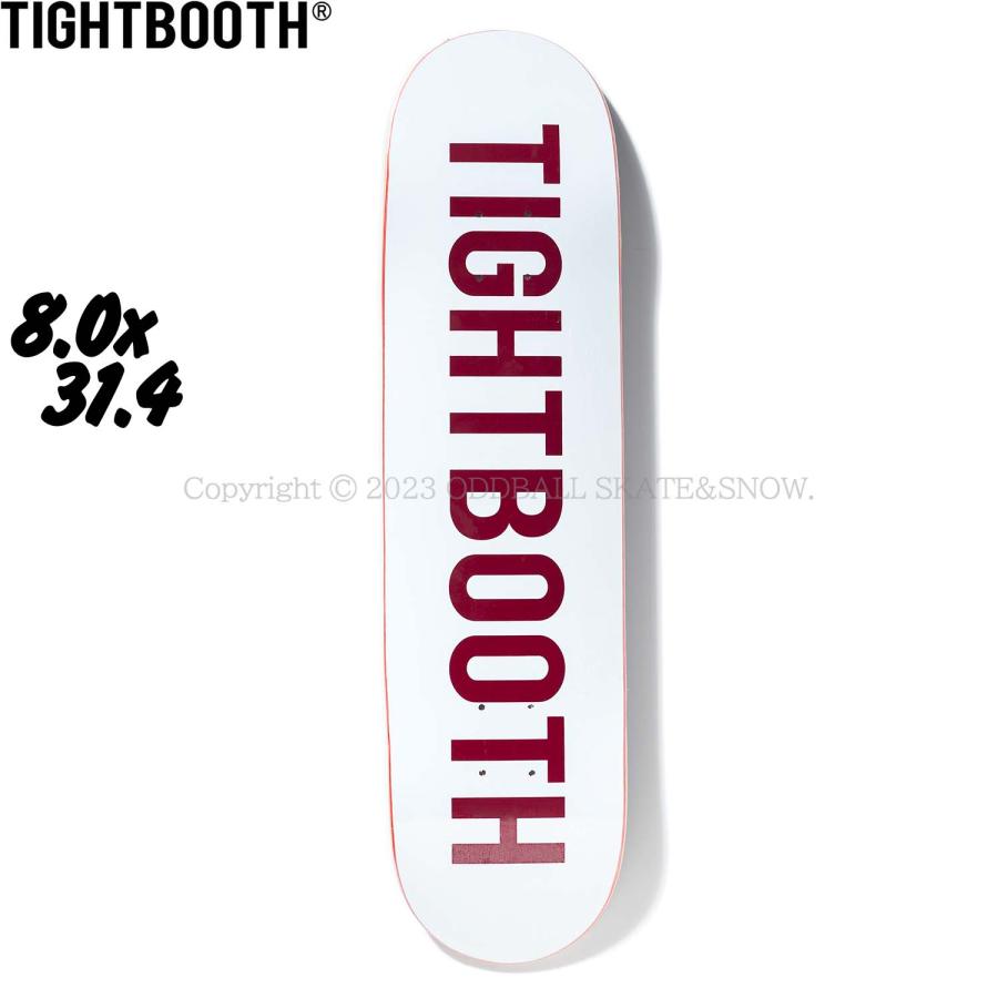 TIGHTBOOTH PRODUCTION タイトブース TBPR 8.0インチ LOGO WHITE 8.0 スケボー デッキ : ODDBALL SKATE&SNOW - 通販 ...