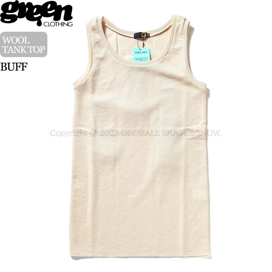 green 23-24 GREEN CLOTHING WOOL TANK TOP Buff グリーンクロージング ウールレイヤー ウールタンク ...