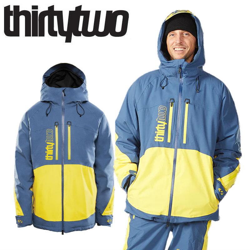 thirtytwo Lサイズ THIRTYTWO LASHED INSULATED JKT カラー:BLUE YELLOW サーティツー ...