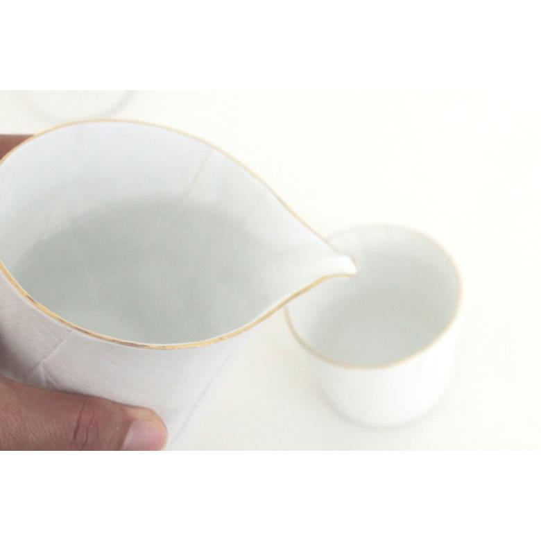 ceramic mimic fabric セラミックミミックファブリック 冷酒セット 片口 グラス 文山製陶 文山釜 引出物 布のような器 ...