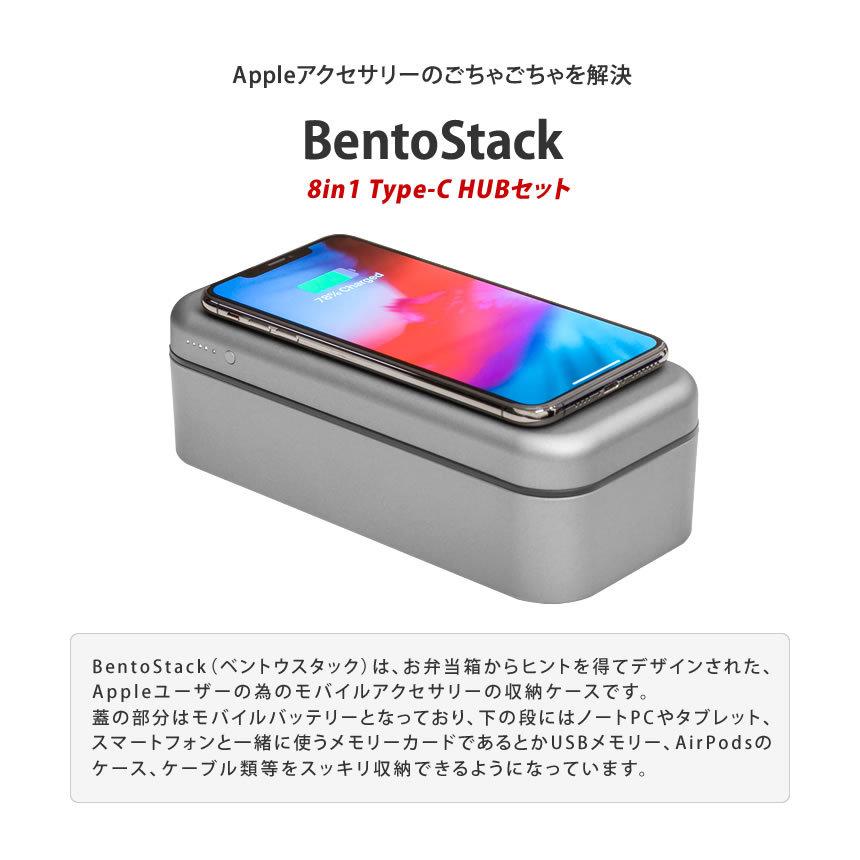BentoStack 専用HUBセット Apple Mac信者のために作られた ベントウスタック Qi チー 対応 弁当箱型 ワイヤレスチャージャー 収納 ケース : iso1569 : 想い ...