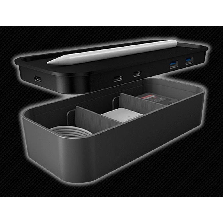 BentoStack 専用HUBセット Apple Mac信者のために作られた ベントウスタック Qi チー 対応 弁当箱型 ワイヤレスチャージャー 収納 ケース : iso1569 : 想い ...