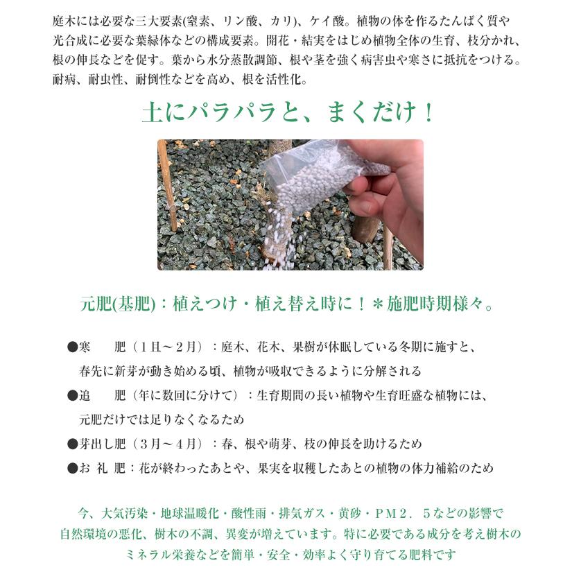庭木元気 120g（40g×3袋）窒素 リン酸、カリ ケイ酸 たんぱく質 葉緑体 開花 結実 生育 枝分かれ 根の伸長 促す 水分蒸散調節 根 茎 強く : 想いを繋ぐ百貨店 TSUNAGU ...