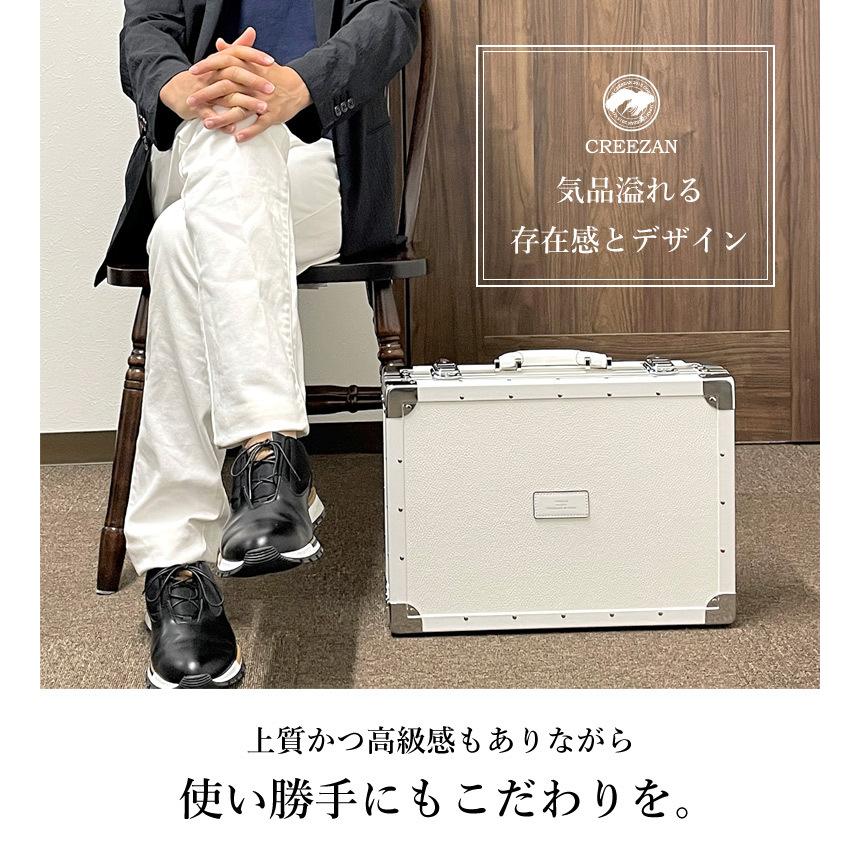 CREEZAN JETTER DURALUMIN CASE STANDARD CJTF-033 シュリンクレザー 牛革 ジュラルミン ケース ...