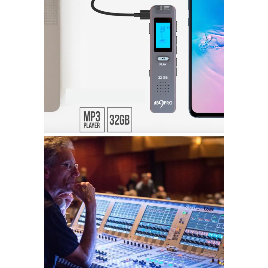 長時間録音 ボイスレコーダー ICレコーダー 録音機 収音器 コンパクト USB windows Mac 高音質 小型 簡単 大容量 32GB ...