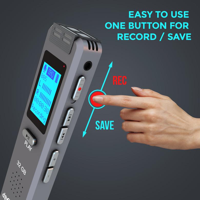 長時間録音 ボイスレコーダー ICレコーダー 録音機 収音器 コンパクト USB windows Mac 高音質 小型 簡単 大容量 32GB ...