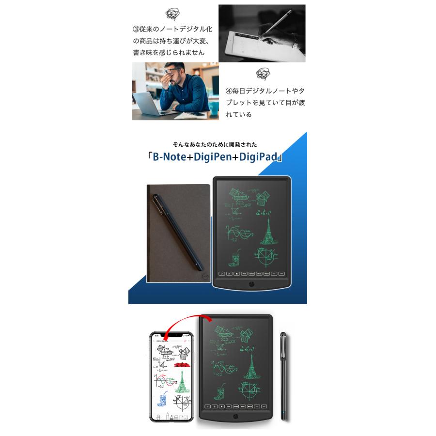 DIGIPEN2.0 DigiPen+B-Note+DigiPad デジペン デジタルノート 日本製ノート スマートノート スマートペン ...