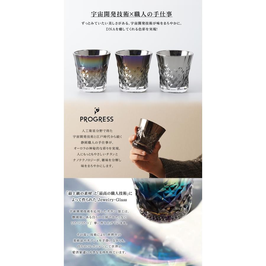 PROGRESS ロックグラス 265ml Rex ギフト チタン Infinite Shine Silver プレゼント 硝子 日本製 グラス プログレス レックス 名入れ 母の日 父の日 ...