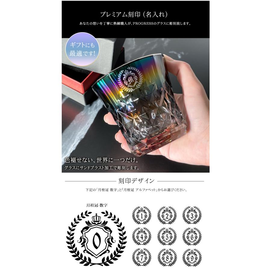 PROGRESS ロックグラス 265ml Rex ギフト チタン Infinite Shine Silver プレゼント 硝子 日本製 グラス プログレス レックス 名入れ 母の日 父の日 ...