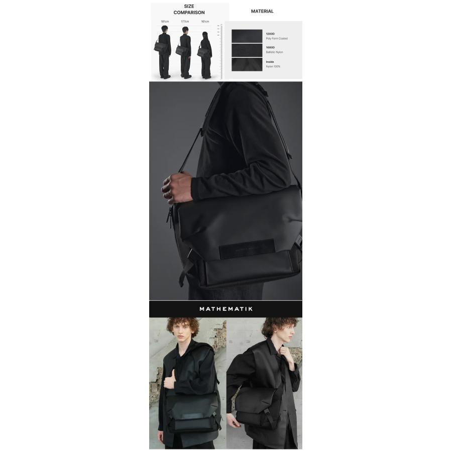 MATHEMATIK マスマティック HAWK C30 メッセンジャーバッグ RFID SAFE RFIDブロック スキミング防止 斜め掛け 肩掛け 肩かけ 多機能バッグ シンプル スマート ...