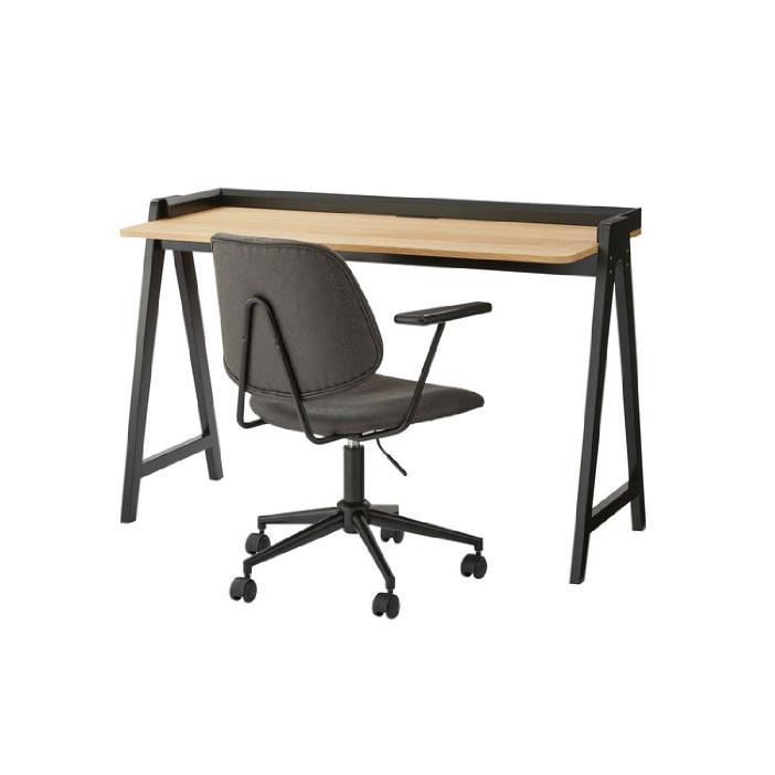 デスク ブラック W123.5×D55×H80 組立式 TMZPT-997TMZBK DH-043025N :DH-043025N:オフィス ...