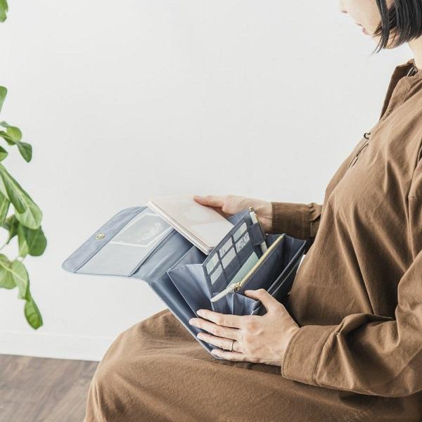 メール便送料無料 nown 2in1母子手帳ケース 大容量ジャバラタイプポーチ＆セパレートケース NMP-01/02/03 おしゃれ シンプル ...