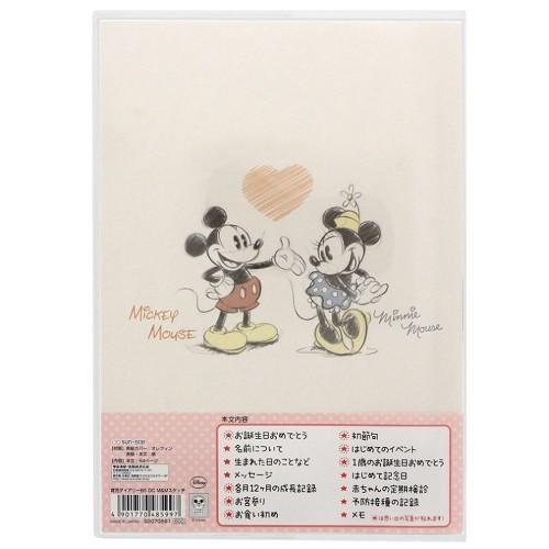 メール便対応 ディズニー ミッキー&ミニー 育児ダイアリー（B5サイズ）S2070561 サンスター 手帳 育児記録 ベビーダイアリー 育児 ...