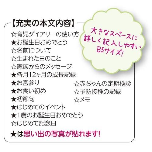 メール便対応 ディズニー ミッキー&ミニー 育児ダイアリー（B5サイズ）S2070561 サンスター 手帳 育児記録 ベビーダイアリー 育児 ...
