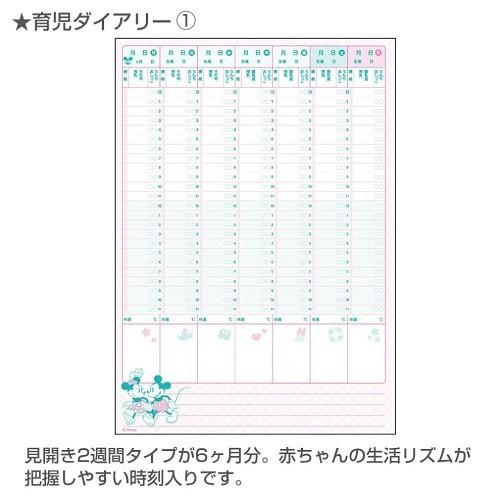 メール便対応 ディズニー ミッキー&ミニー 育児ダイアリー（B5サイズ）S2070561 サンスター 手帳 育児記録 ベビーダイアリー 育児 ...