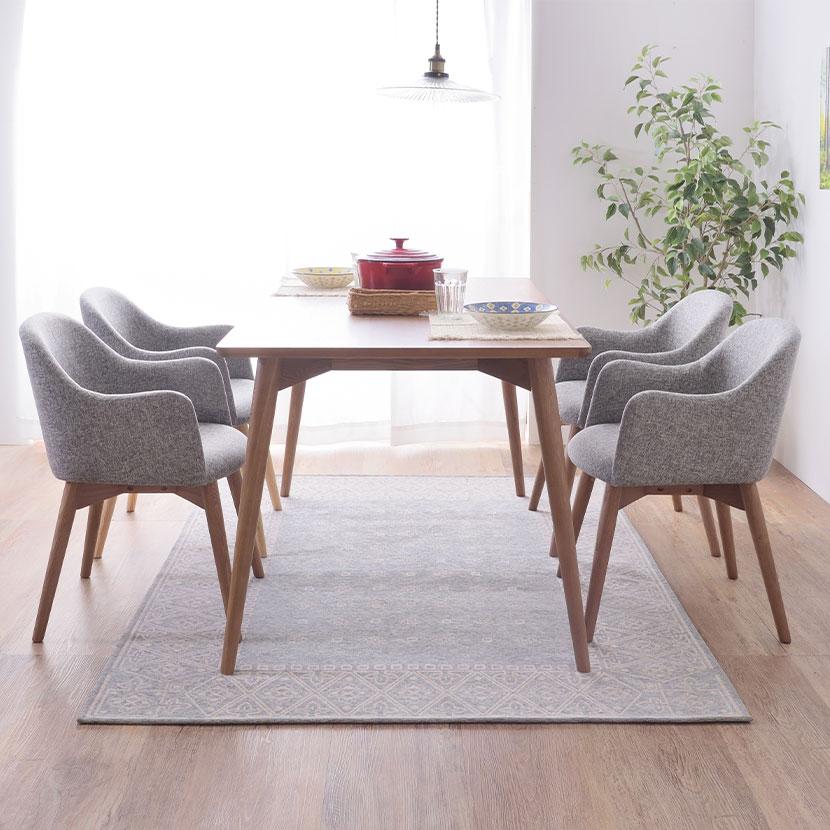 東谷 ダイニングチェア 肘付き 回転なし ブラウン脚 木製椅子 ソフトレザー ファブリック カラフル 食卓椅子 おしゃれ 北欧風 完成品 幅500×奥行550×高さ730mm : オフィス家具 ...