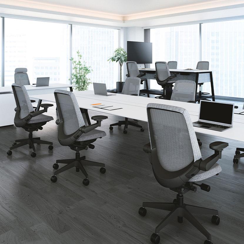 イトーキ ノートチェア ハイバック アジャスタブル肘付き メッシュ 抗ウイルス 抗菌 防臭加工 オフィスチェア 事務椅子 KJ-177JV1 ...