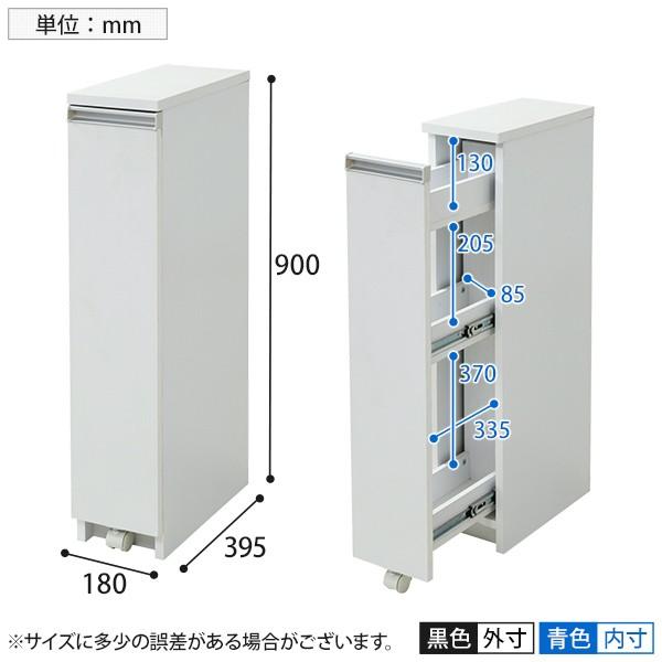 キッチンラック ストッカー スリムラック キャスター付き ロータイプ 幅180×奥行395×高さ900mm FKC-0006 :JKP-FKC-0006:オフィス家具通販のオフィスコム ...