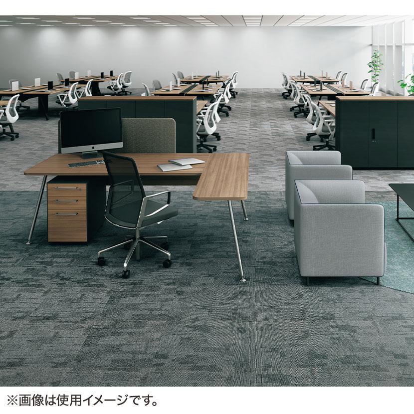 PLUS 抗菌加工 V1-22R V1 役員用デスク エグゼクティブデスク スタンダード L字 右サイド天板 天板ピュアウォルナット 幅2200×奥行1600×高さ720mm プラス SIAA ...