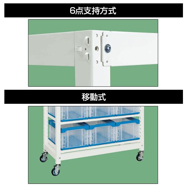 本体 サカエ マルチプルラック コンテナ収納タイプ(移動式) 5段中コンテナ(40BTM) 15個セット 固定棚 耐荷重50kg 幅1250 ...