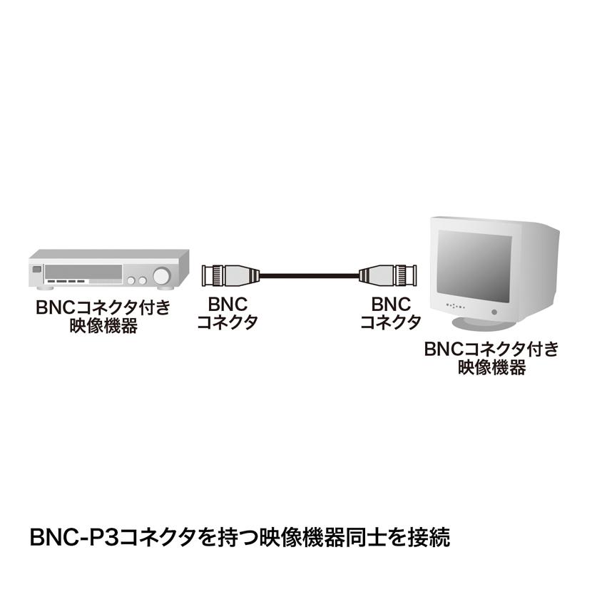 同軸ケーブル 3C2V BNC-P3コネクタオス-BNC-P3コネクタオス 5m :SS-KB-73B1N:オフィス家具通販のオフィスコム - 通販 - Yahoo!ショッピング