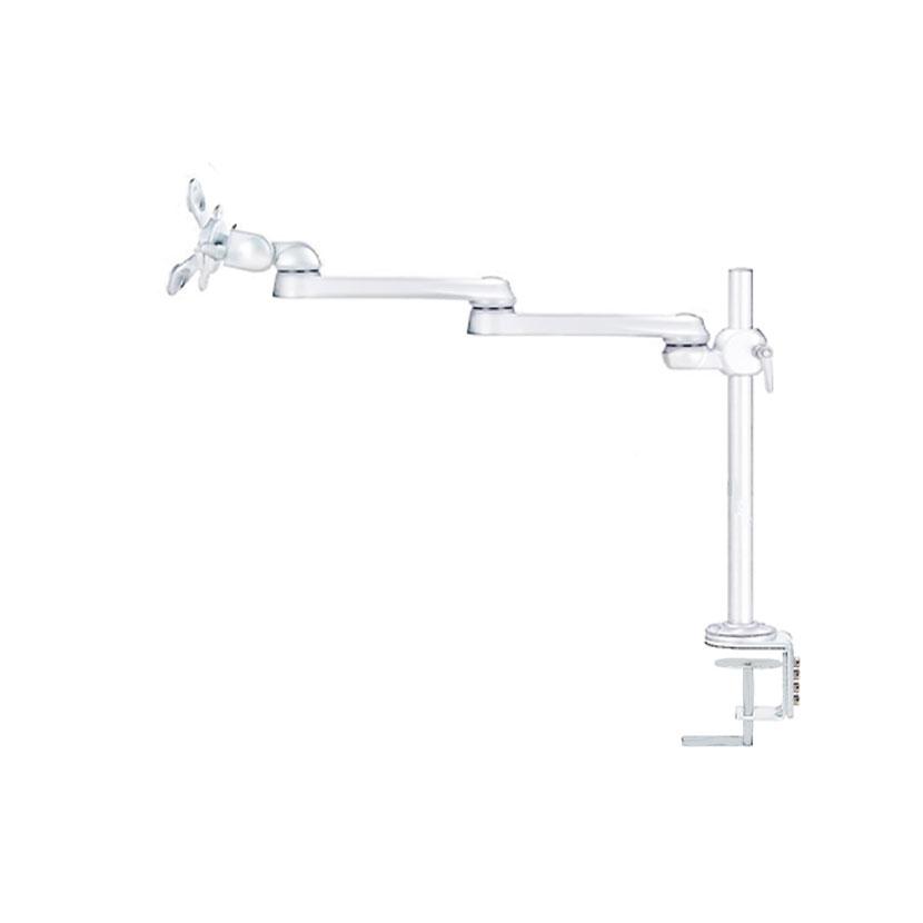 MODERNSOLID モダンソリッド モニターアーム 水平多関節アーム エルゴノミクス 高耐久 クランプ固定 モニター1画面モデル VESAマウント脱着タイプ LA-51SC-5Q-WH ...