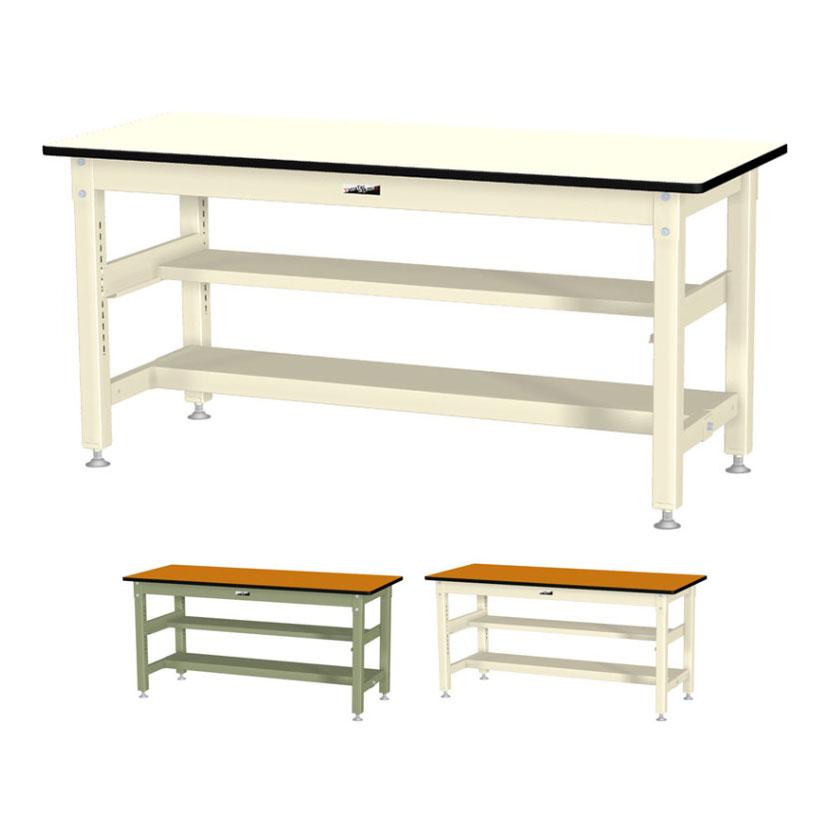 山金工業 ワークテーブル800シリーズ固定式 中間棚/半面棚付き メラミン天板 SVM-1560TS1 幅1500×奥行600×高さ740mm :YA-SVM-1560T:オフィス家具通販の ...