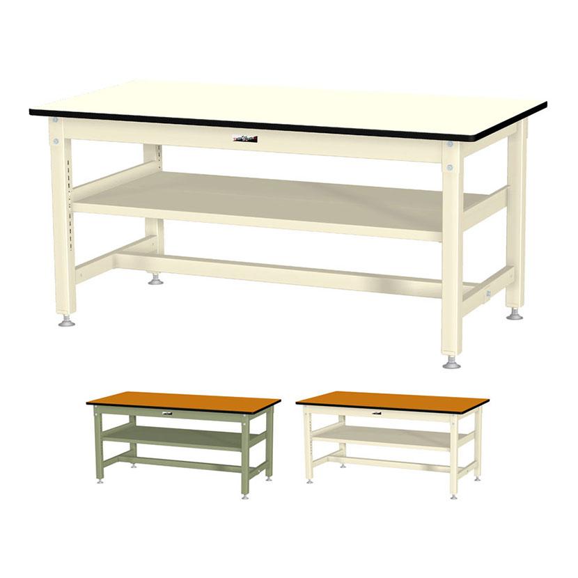 山金工業 ワークテーブル800シリーズ固定式 中間棚/全面棚付き メラミン天板 SVM-1575S2 幅1500×奥行750×高さ740mm : オフィス家具通販のオフィスコム - 通販 ...