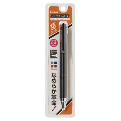 ジュース PILOT 多色ボールペン ジュースアップ4 0.4mm ブラック パッケージ入 P-LKJP-60S4-B パイロット Juice ...