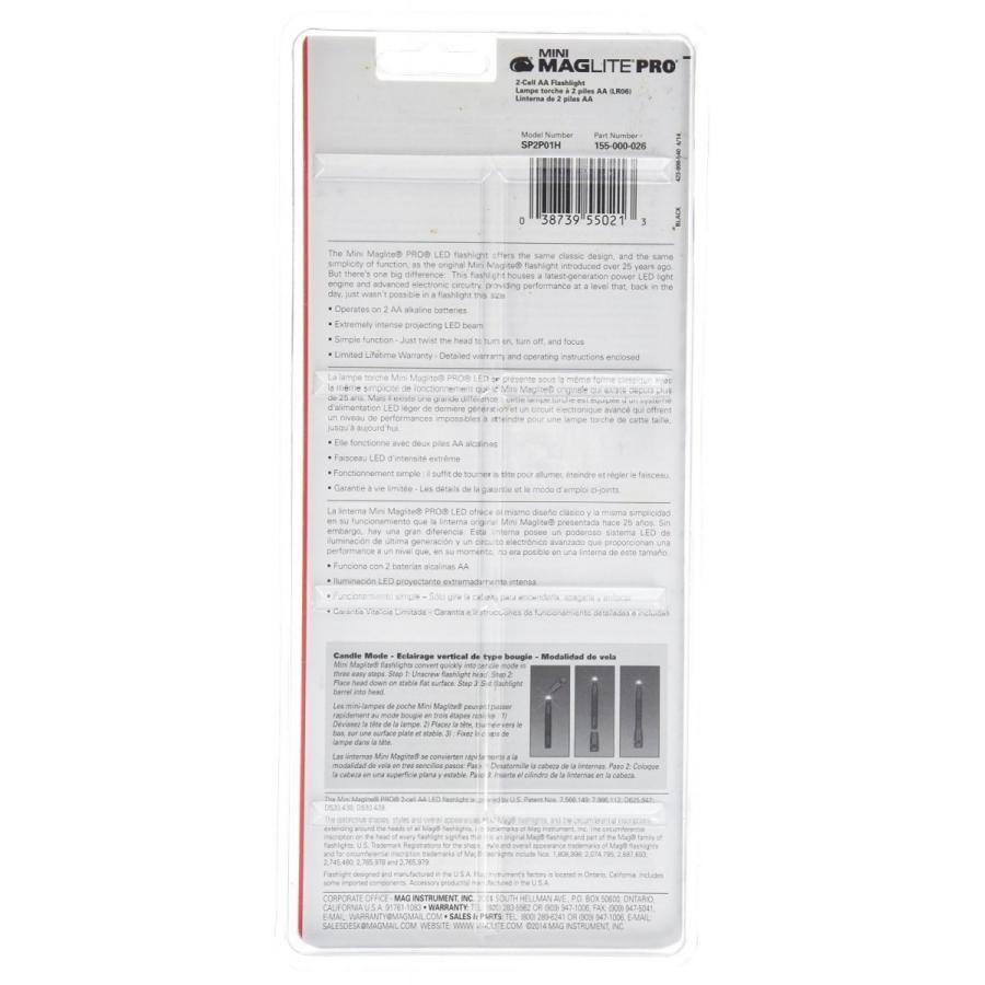 MAG-LITE Mini MAGLITE PRO LED 2-Cell AA Flashlight SP2P01H ブラック : 輸入雑貨 ...