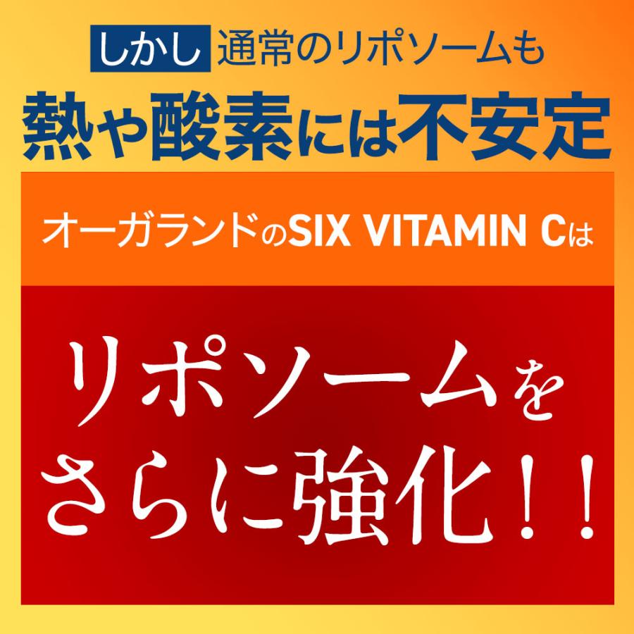ogaland SIX VITAMIN C（6個セット・約6ヶ月分）ビタミン リポソーム型 高濃度 持続型 サプリ サプリメント おすすめ オーガランド 美容 健康 半年分 ポイント利用 ...