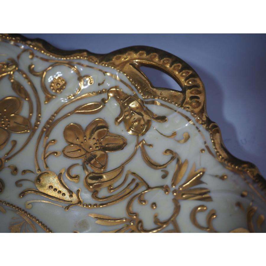 ノリタケ オールドノリタケ アンティーク【金彩花紋飾り皿 ノリタケ オールドノリタケ アンティーク【金彩花紋飾り皿